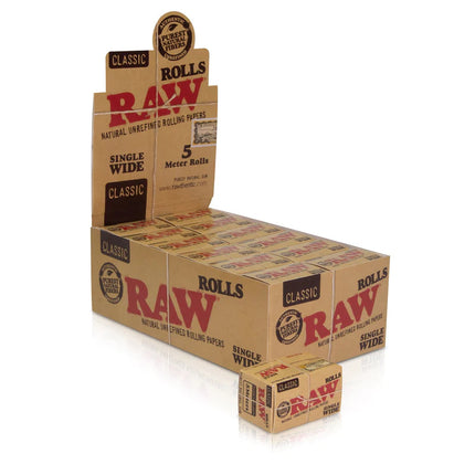 Raw Classic Rolls 5 Meter 24ct/per Box Risingwholesale Rolling Paper ...